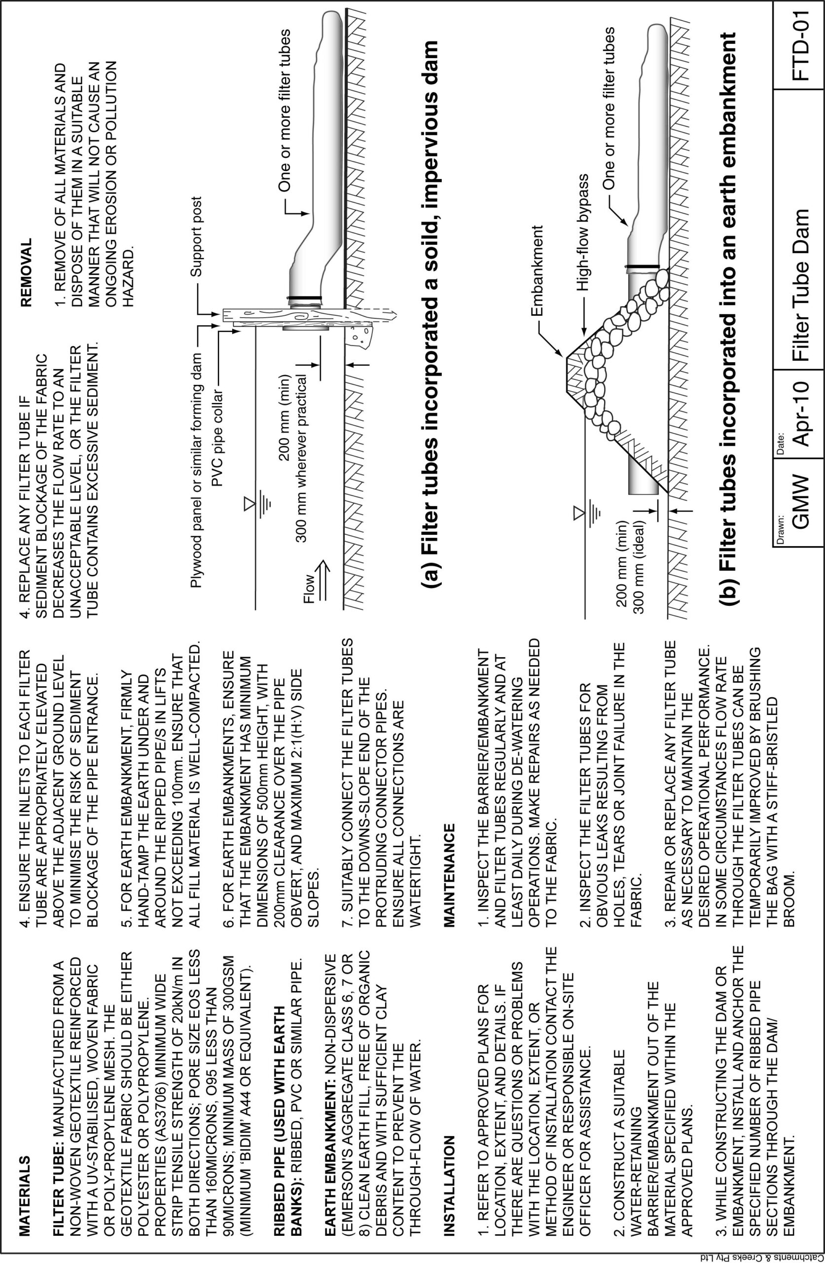 Filter Tube Dams | Catchments and Creeks